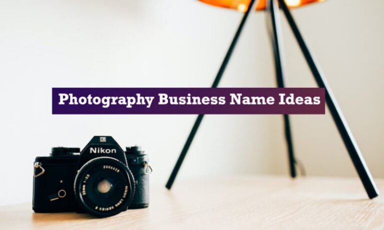 √869+ Unique and Creative Photography Business Name Ideas